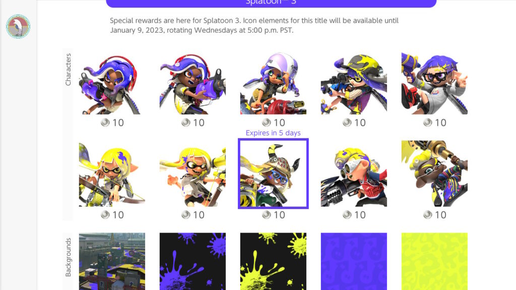 Round 4 of Splatoon 3 Icon Parts Available Now for Nintendo Switch ...