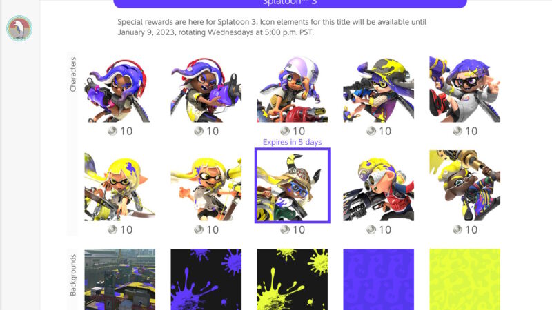 Round 4 of Splatoon 3 Icon Parts Available Now for Nintendo Switch ...